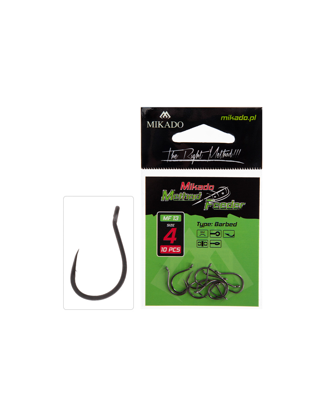 Haczyki MF13 Nr.12 z zadziorem Mikado op.10szt