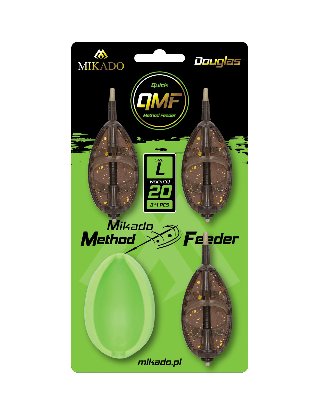 KOSZYCZEK METHOD FEEDER DOUGLAS Q.M.F. L - 3x20g + FOREMKA